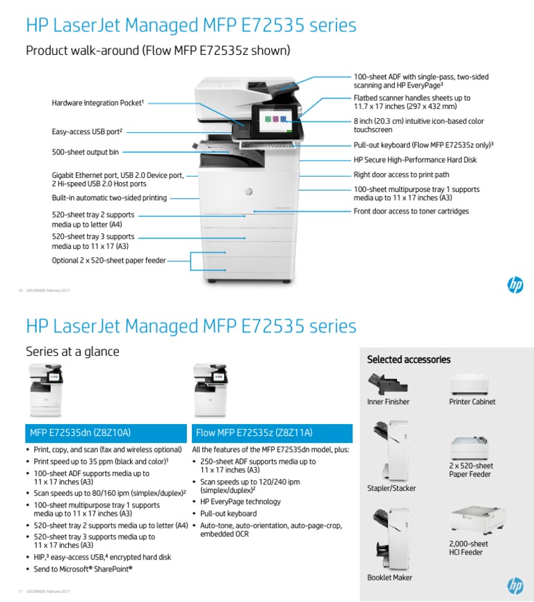 HP Laserjet Managed MFP E72535 Series: Product Walk-Around (Flow MFP ...