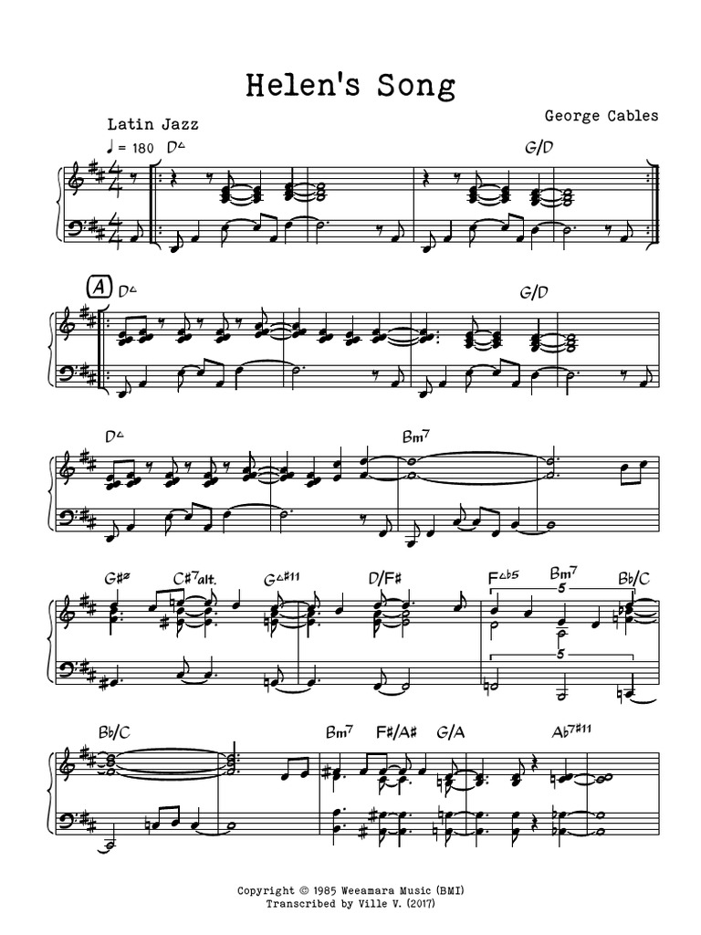 George Cables - Helen's Song | PDF