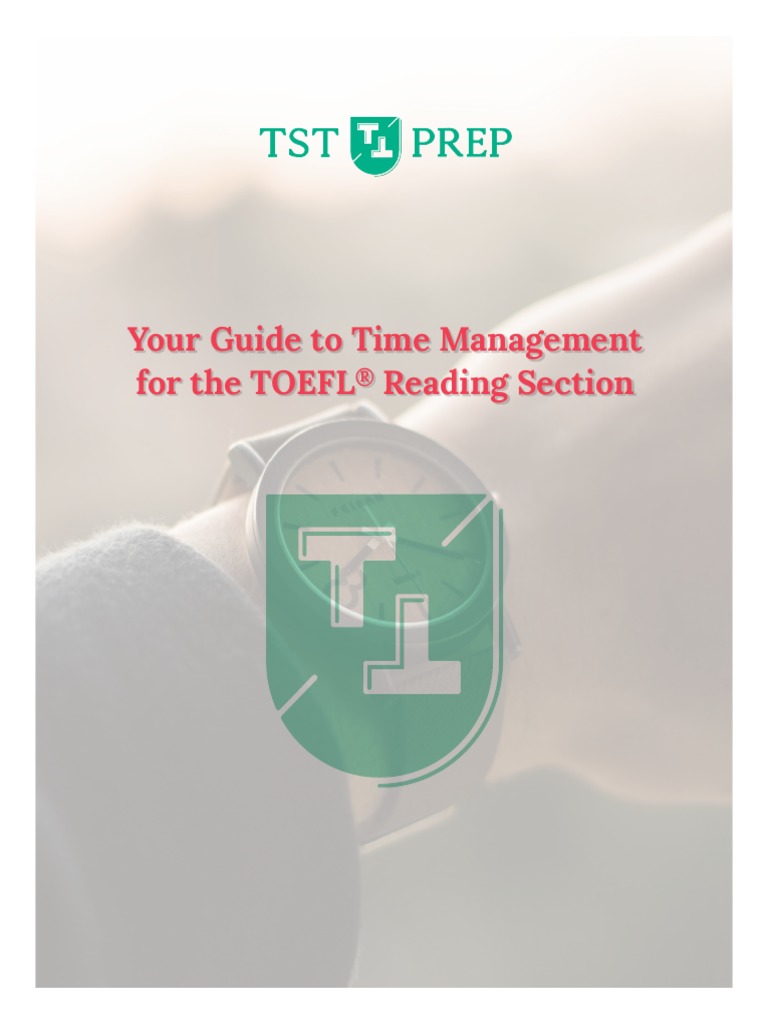 TST Prep - Time Management - ToEFL Reading | PDF | Test Of English As A ...