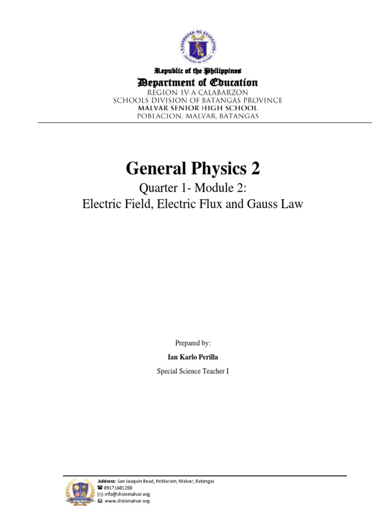 GP2 - Module 2 | PDF | Electric Field | Electric Charge
