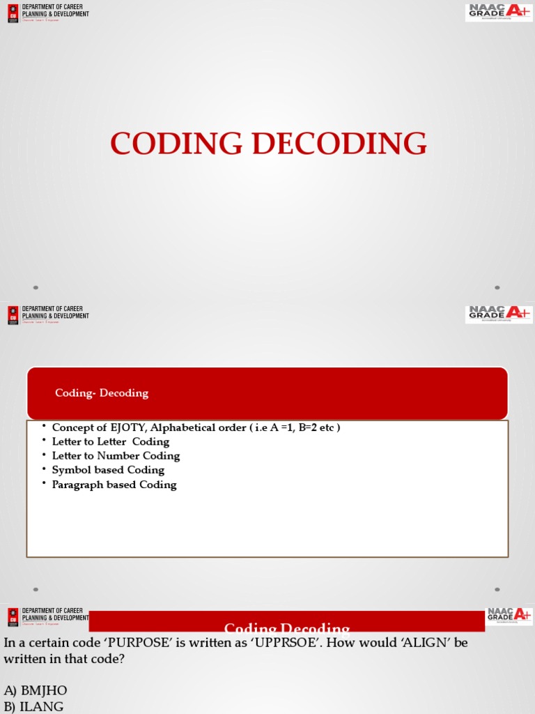 Coding Decoding - TDT-252 | PDF