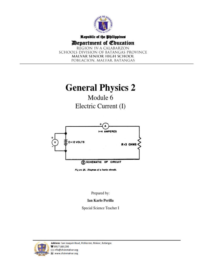 General Physics 2: Electric Current (I) | PDF | Electrical Resistance ...