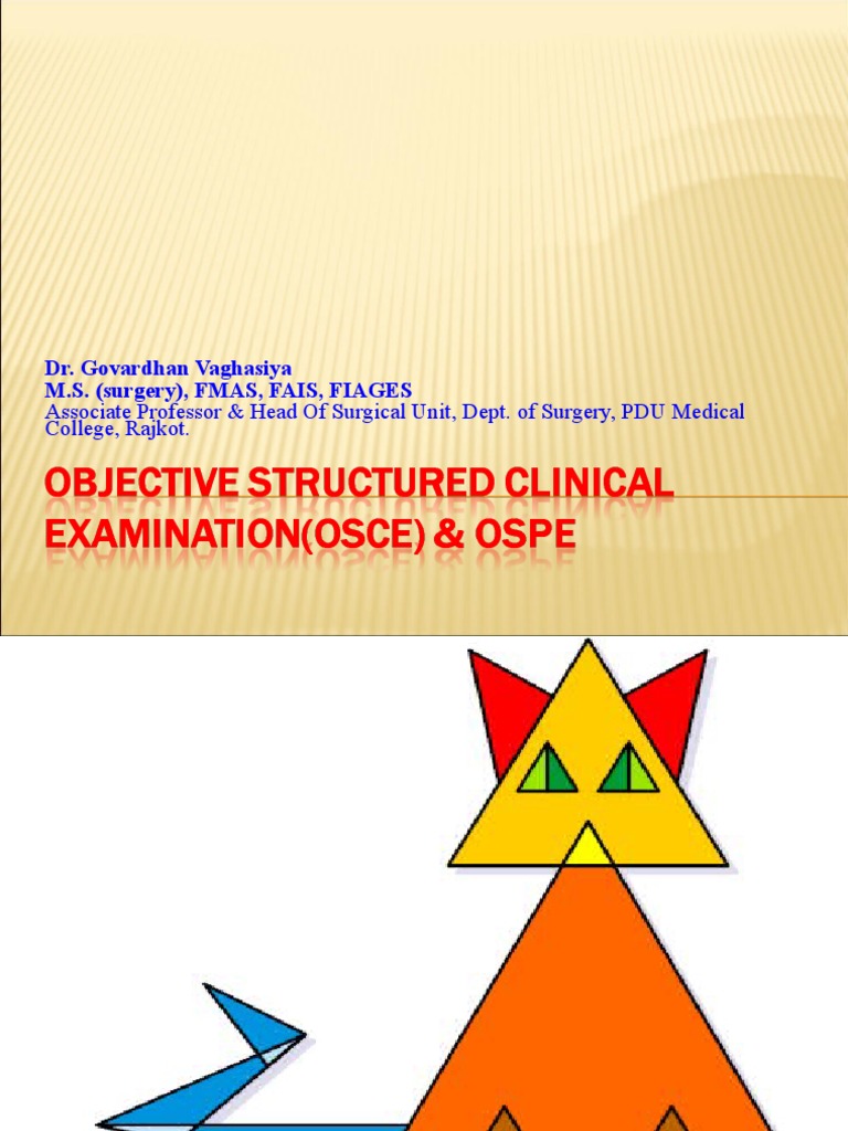 OSCE & OSPE Final Presentation | PDF | Test (Assessment) | Medical ...