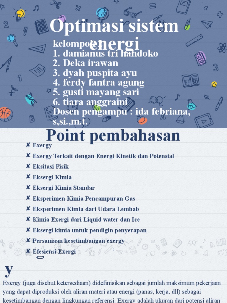 Optimasi Sistem Energi Kelompok 2 6EGM | PDF