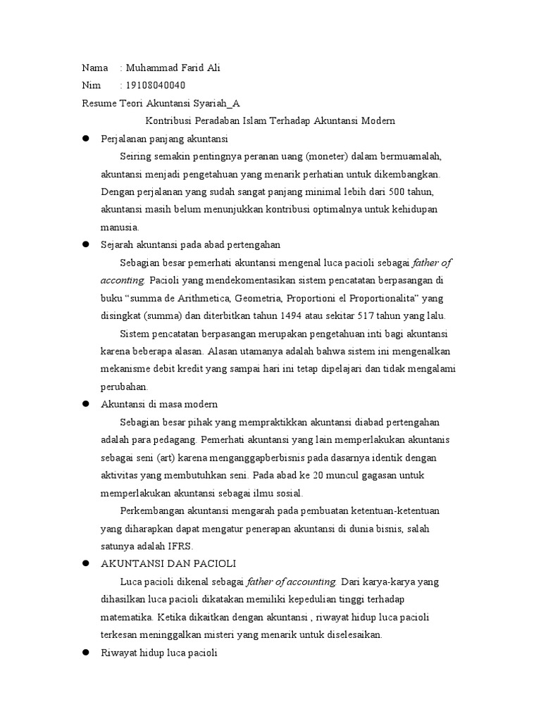 Muhammad Farid Ali - Resume TAS Buku2 | PDF