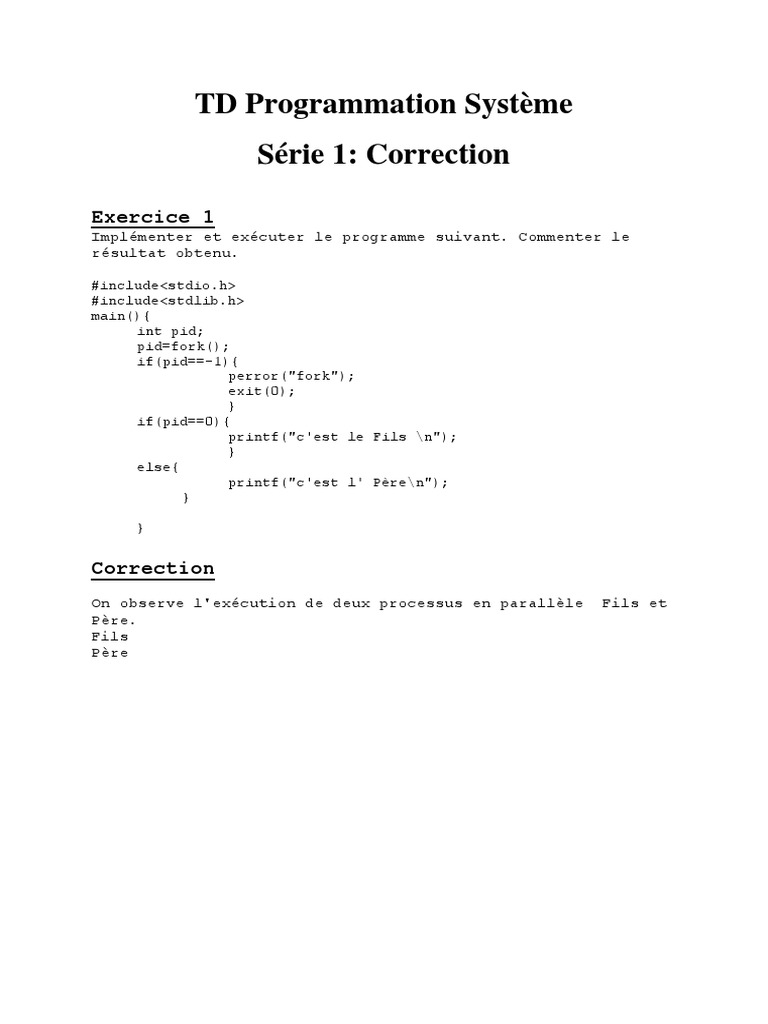 Correction TD1 | PDF