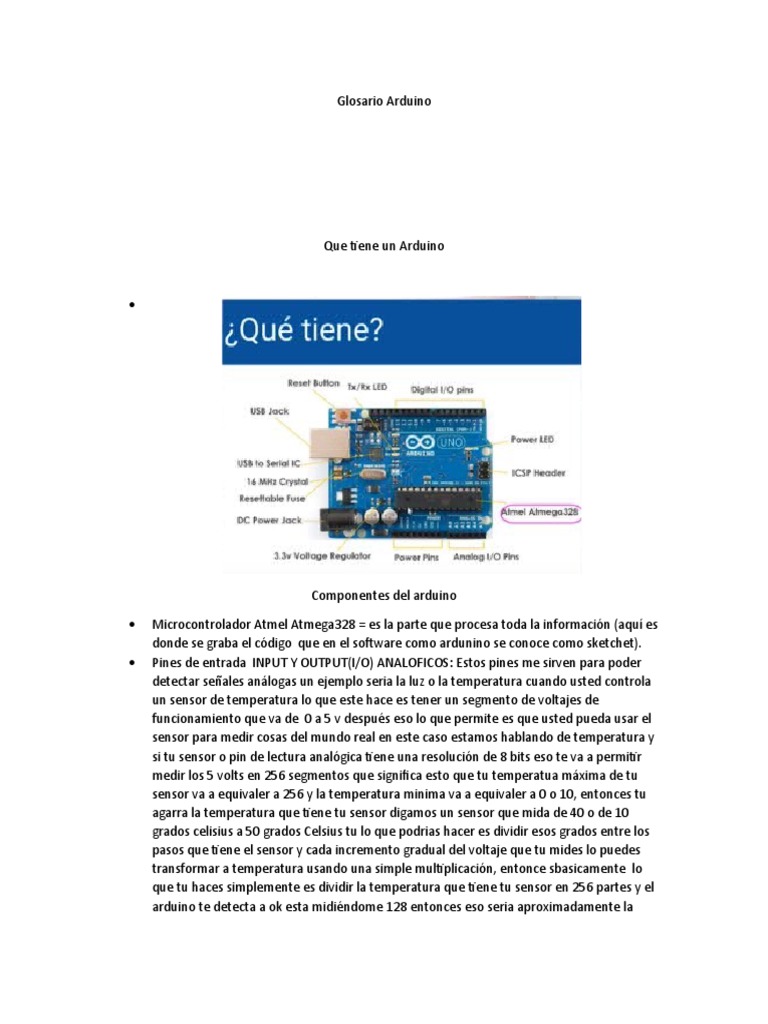 Glosario Arduino | PDF