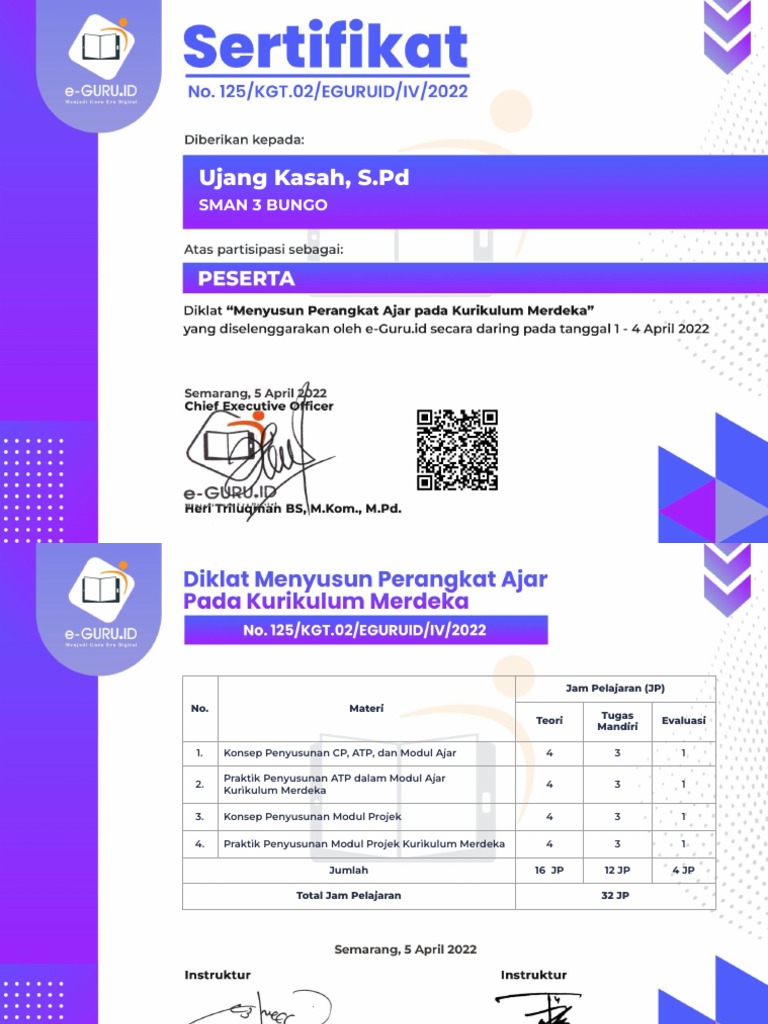 Ujang Kasah, S.PD - SMAN 3 BUNGO - Sertifikat Diklat Perangkat Ajar ...