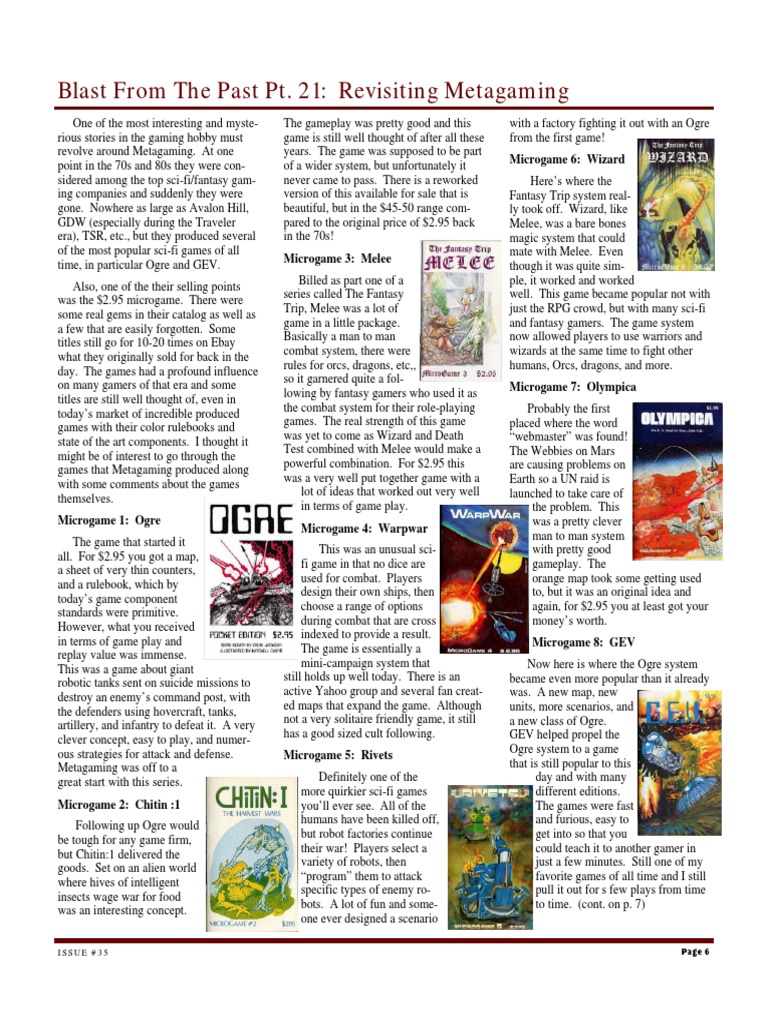 Revisiting Metagaming's Iconic Microgames | PDF | Tabletop Games | Gaming