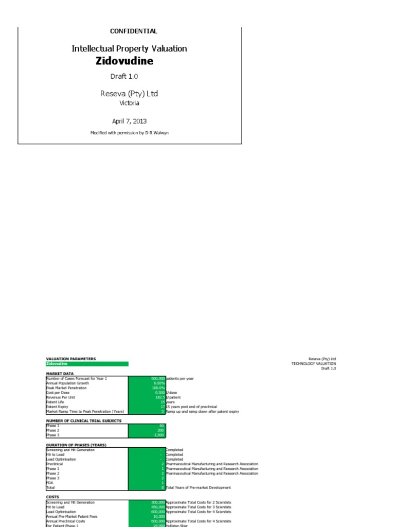Biotech Valuation Template | PDF | Phases Of Clinical Research | Net ...