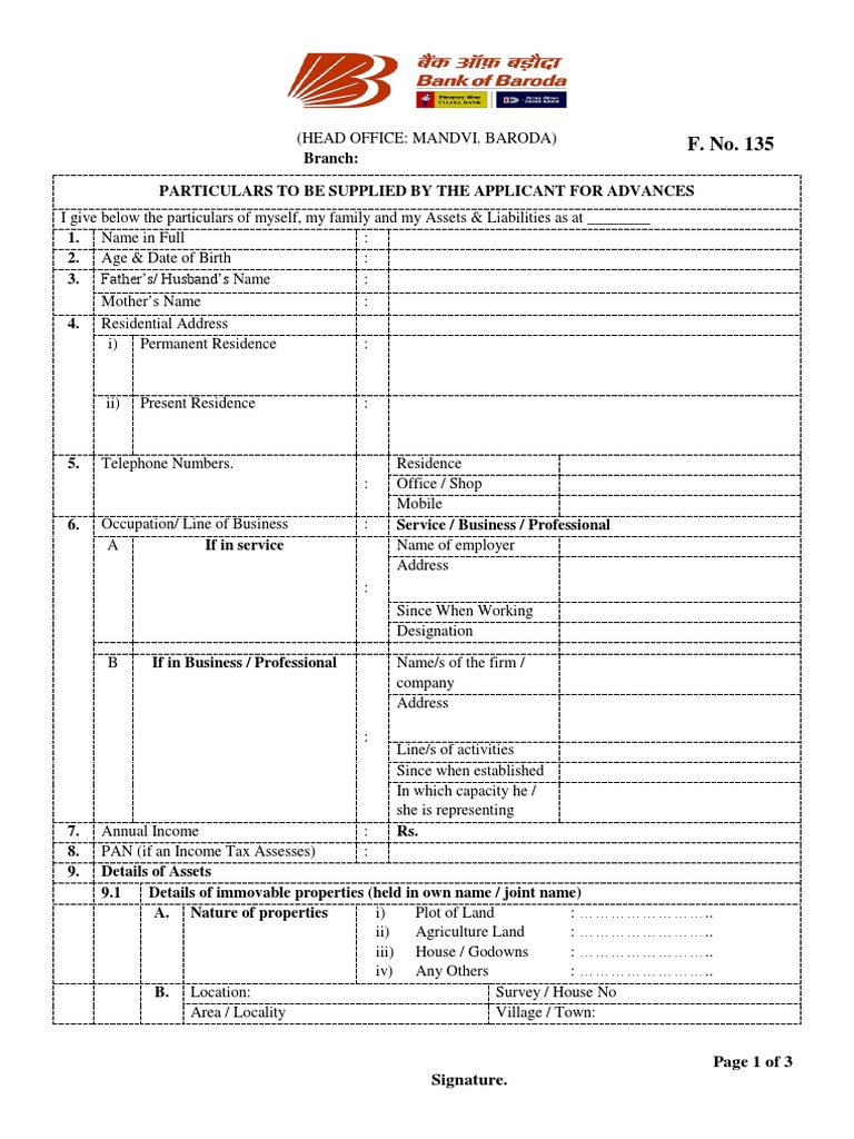 Form 135 New | PDF