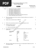 CST305 System Software, June 2024 | PDF