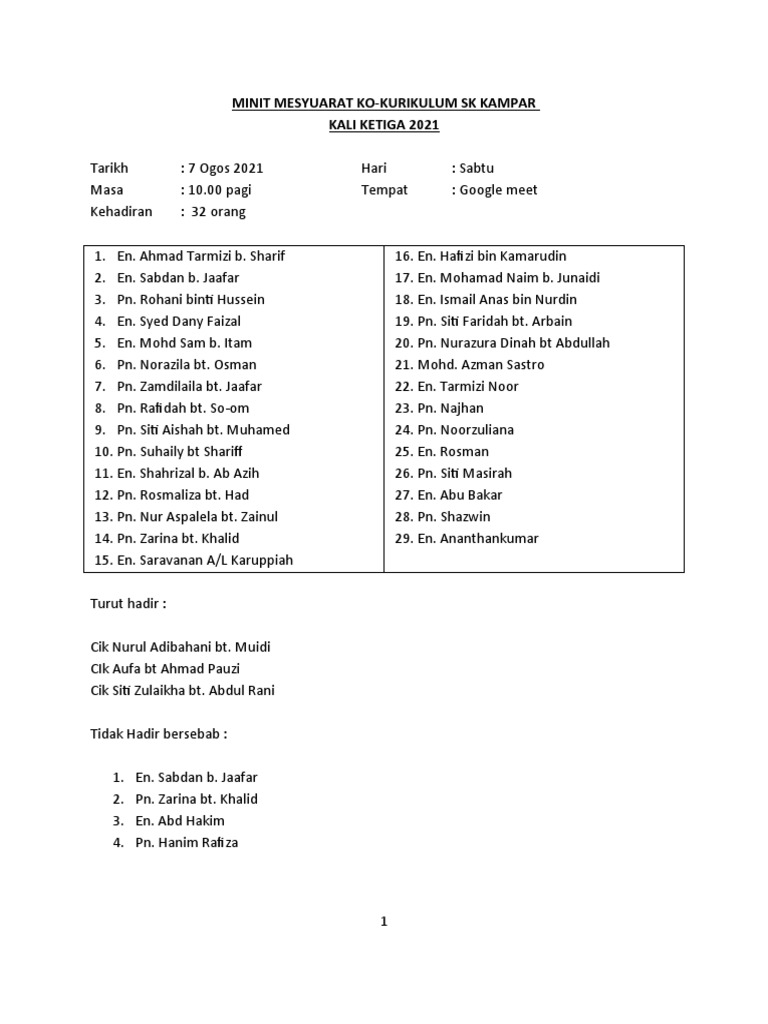 Minit Mesy Koko 3 2021 | PDF