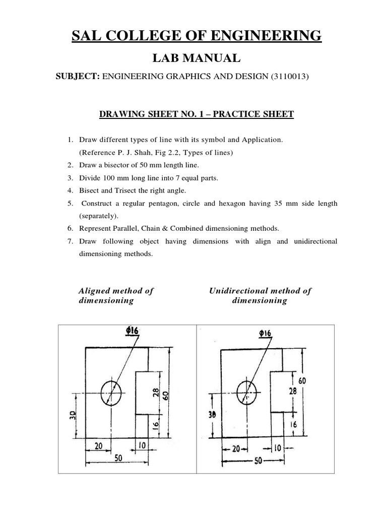 Engineering Graphics and Design Lab Manual: Orthographic and Isometric ...