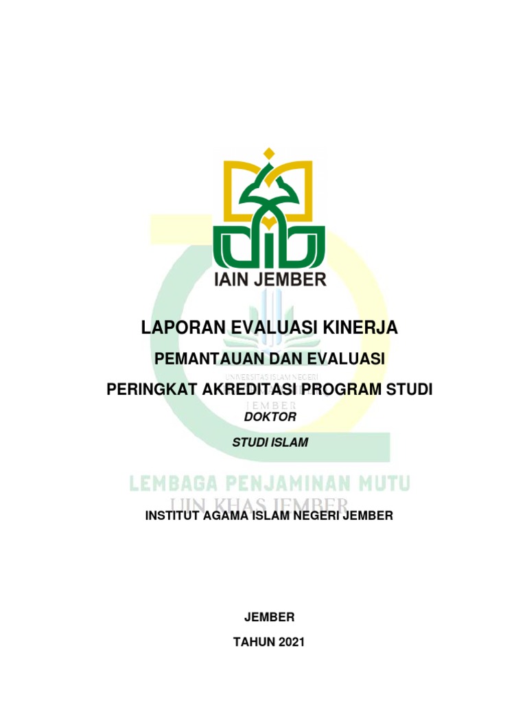 Format Dokumen Laporan Evaluasi Kinerja S3 | PDF