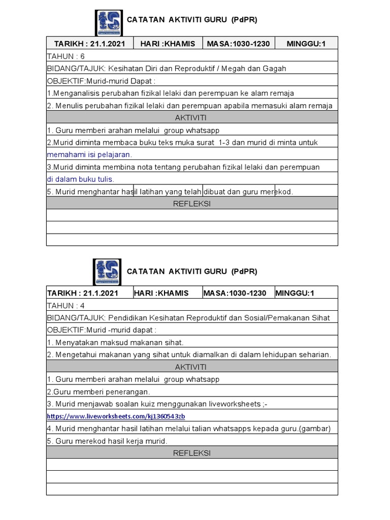 RPH PKP BM Minggu 4 | PDF