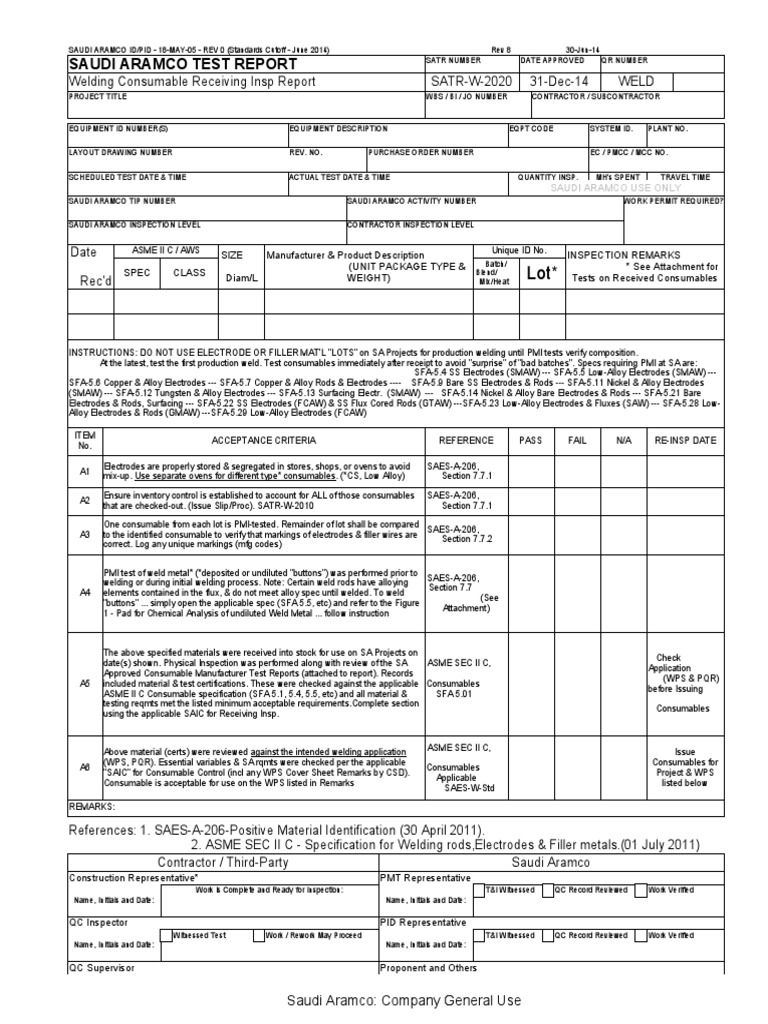 SATR-W-2020 Rev 8 | PDF