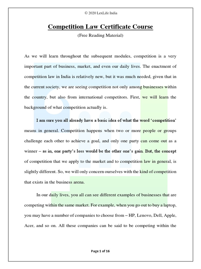 Sample Competition Life-India | PDF