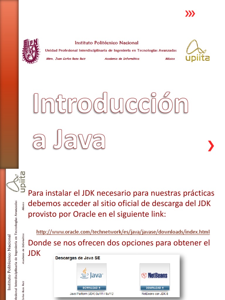 Introducción a Java y NetBeans | PDF | Java (lenguaje de programación) | Entorno de desarrollo ...