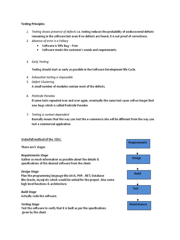 Testing Principles: Requirements Stage | PDF | Software Testing ...