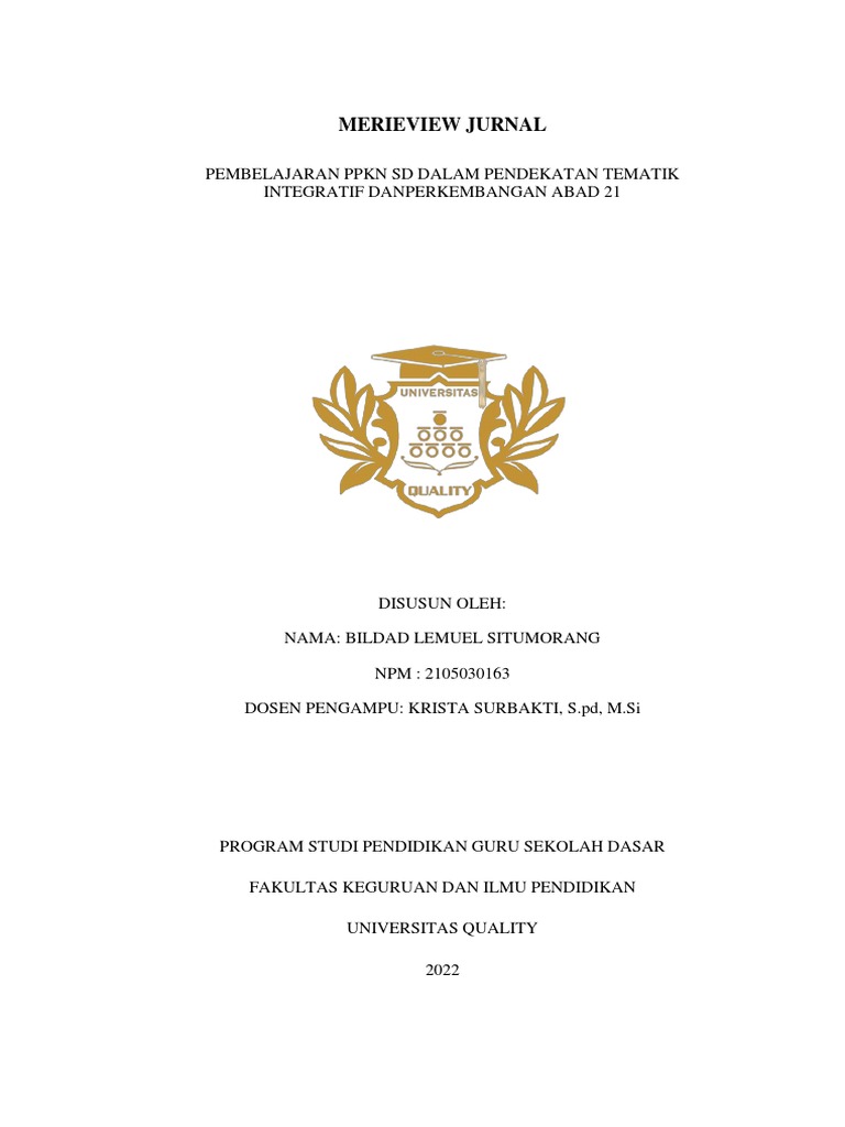 Merieview Jurnal Bildad Lemuel Situmorang | PDF