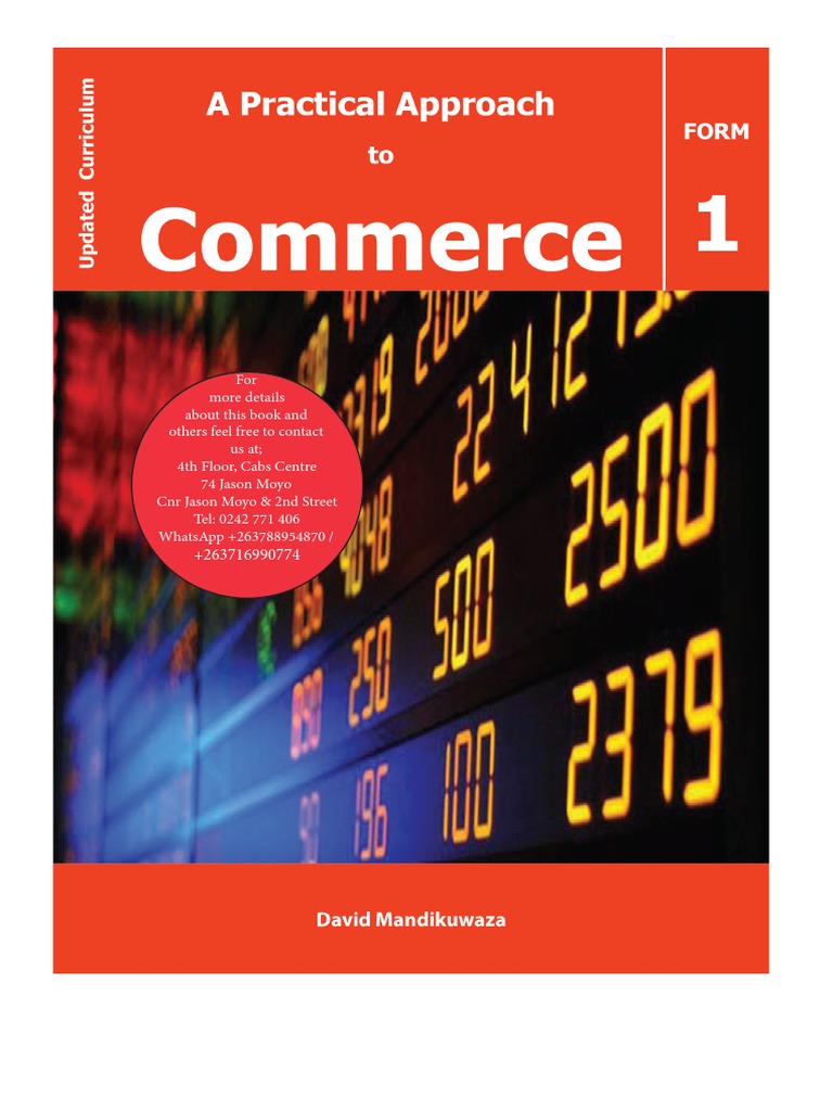 Commerce Textbook 1 | PDF | Money | Saving