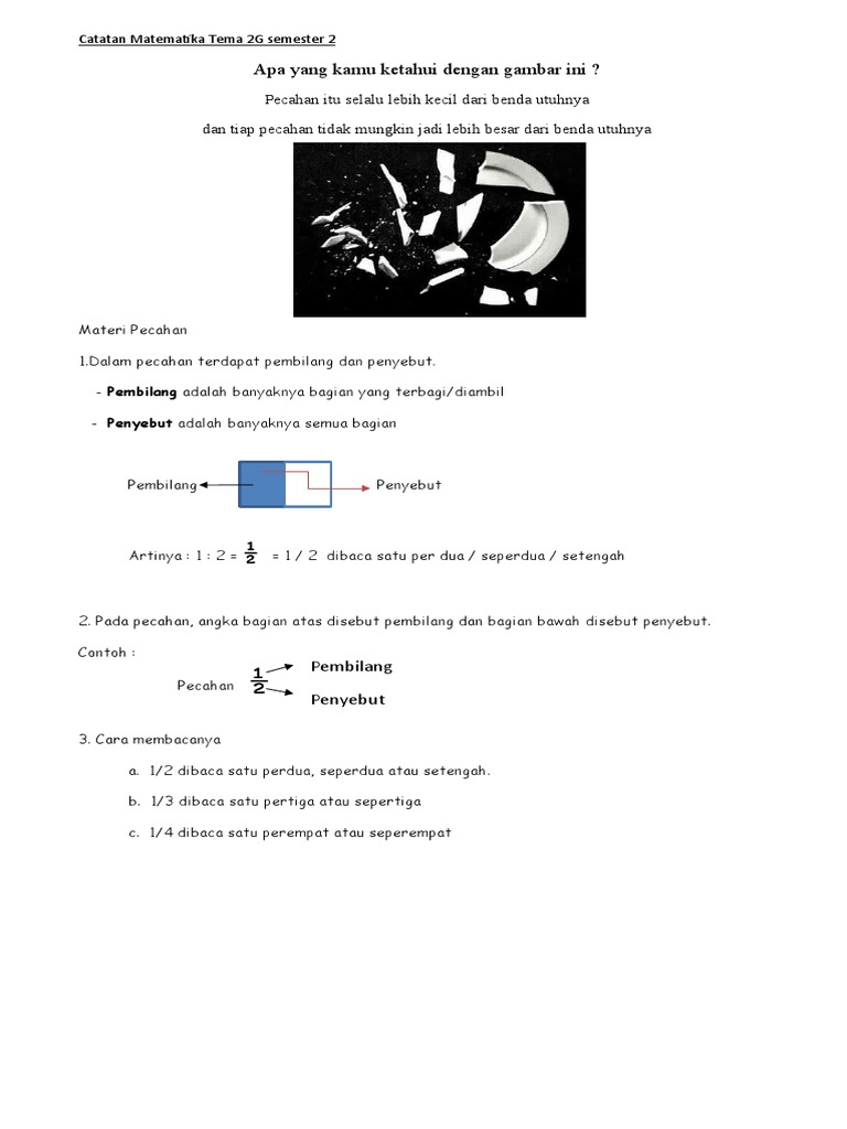 Catatan MTK PECAHAN | PDF | Griya & Taman
