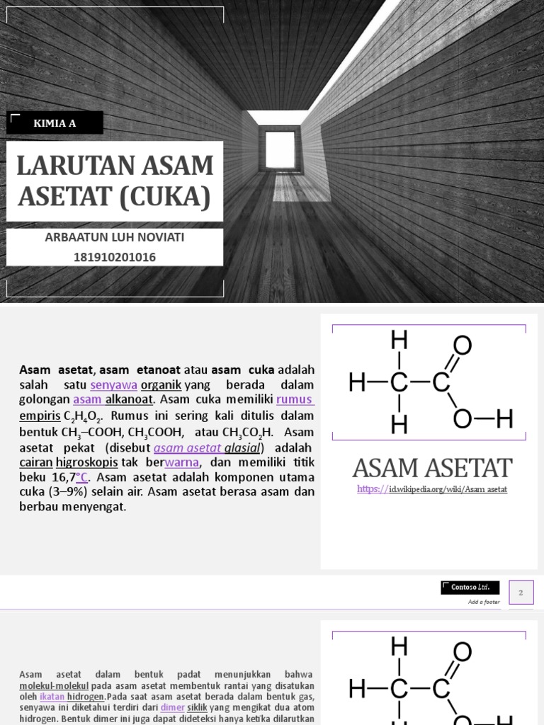 Larutan Asam Asetat (Cuka) | PDF