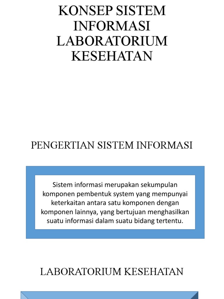 Konsep Sistem Informasi Laboratorium Kesehatan | PDF