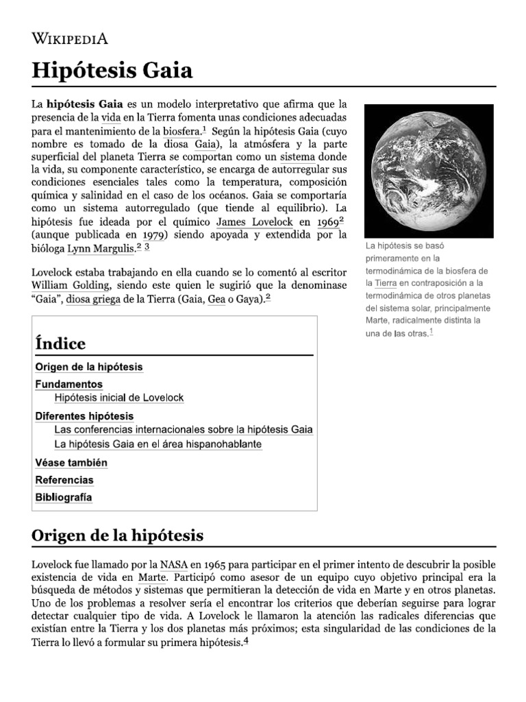 Hipotesis Gaia | PDF