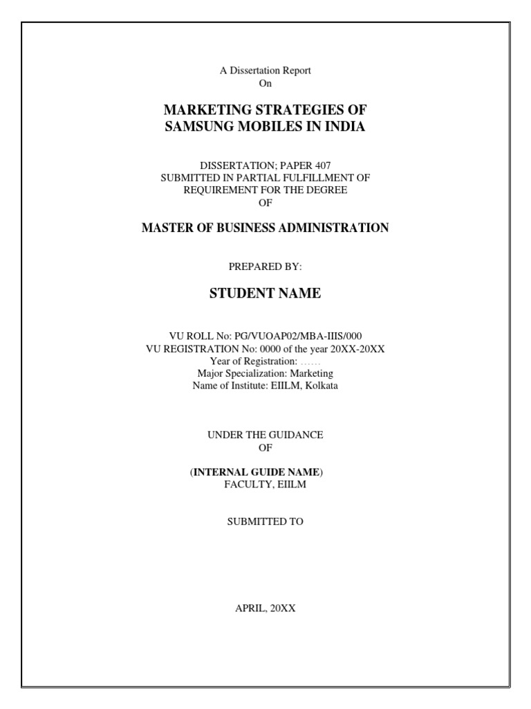 Dessertation Sample Copy-1 | PDF