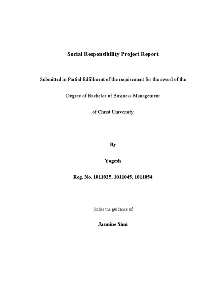NGO Project Report | PDF | Visual Impairment | Malnutrition
