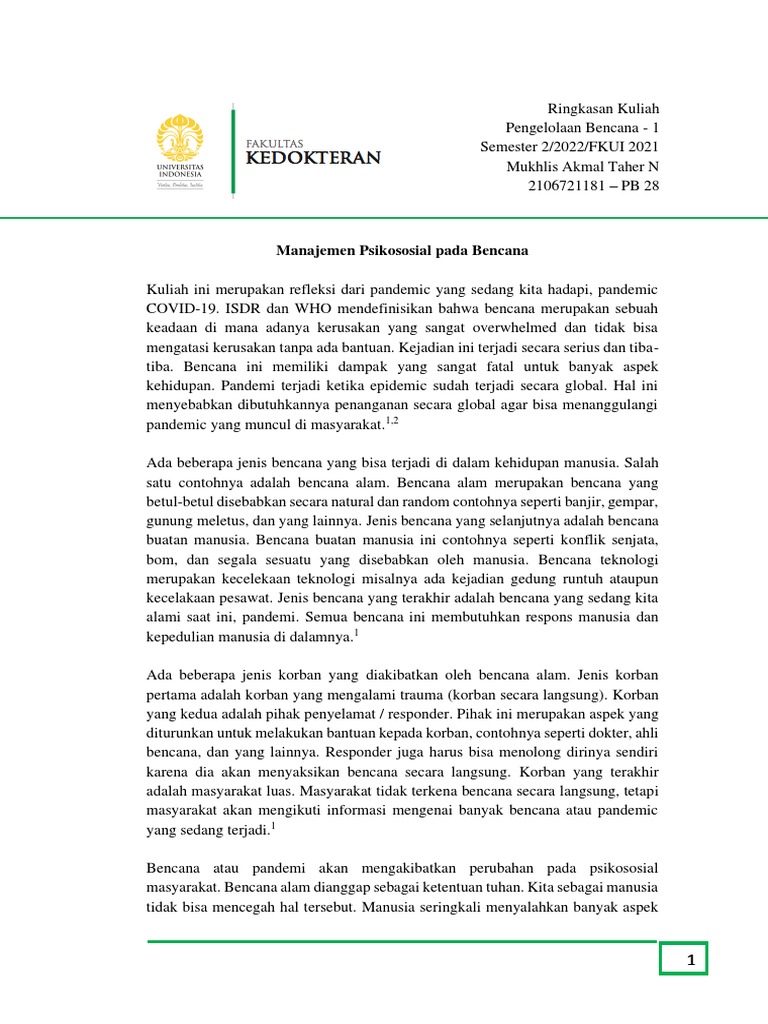 PB-28 - Mukhlis Akmal Taher N - 2106721181 - Resume 1 | PDF ...