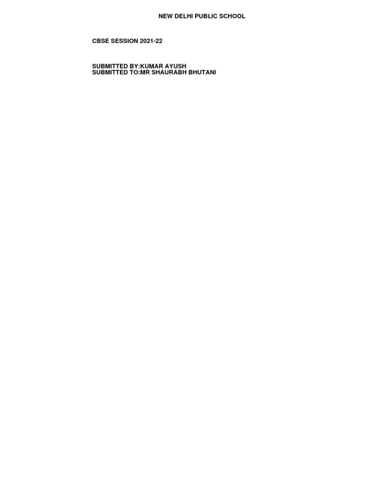 Ip Practical File | PDF