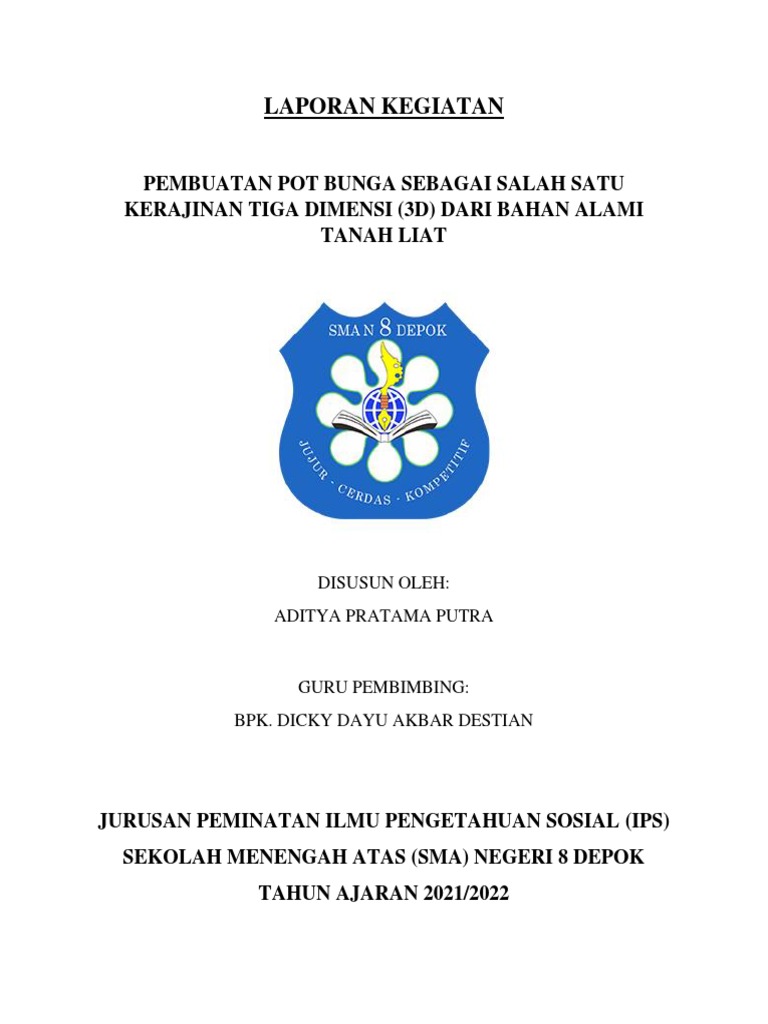Laporan Kegiatan Pembuatan Kerajinan Dari Bahan Tanah Liat (Revisi ... Laporan Kegiatan Pembuatan Kerajinan Dari Bahan Tanah Liat (Revisi ...