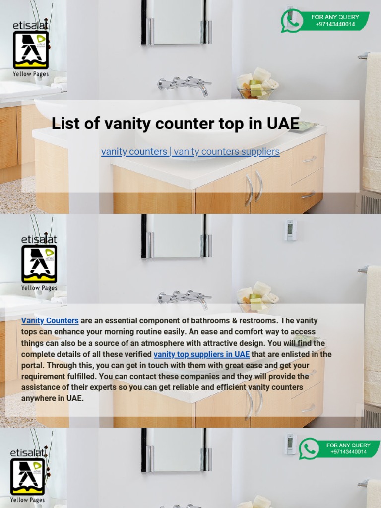 List of Vanity Counter Top in UAE: Vanity Counters - Vanity Counters ...