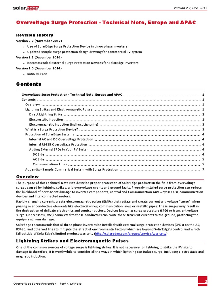 Lightning Surge Protection | PDF | Lightning | Power Inverter