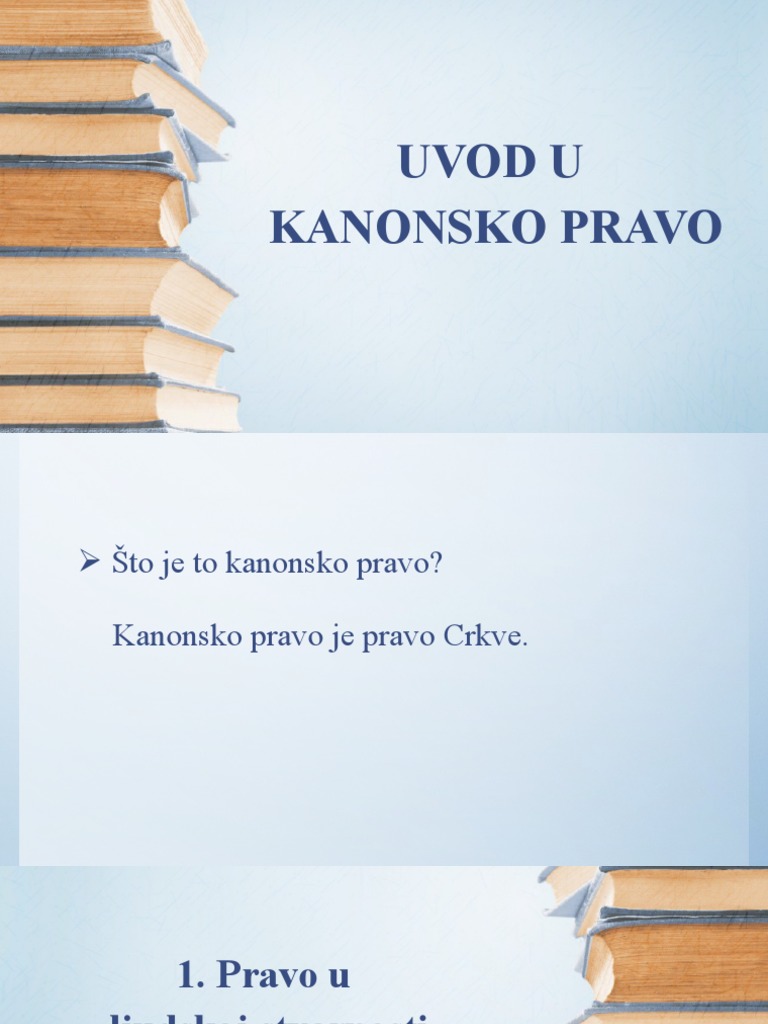 Uvod U Kanonsko Pravo | PDF