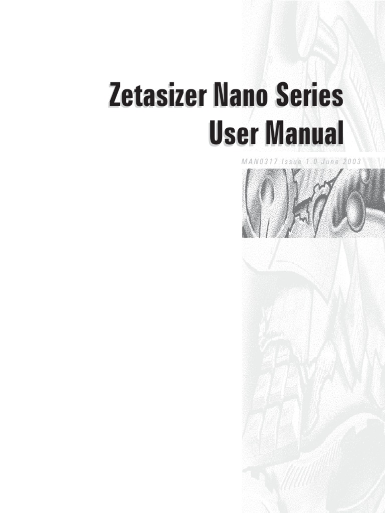 Zetasizer Nano Series User Manual | PDF | Molecules | Ion