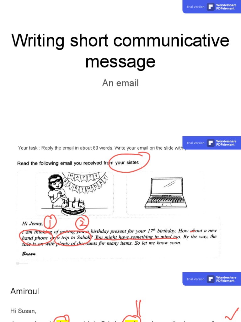 Writing Short Communicative Message | PDF