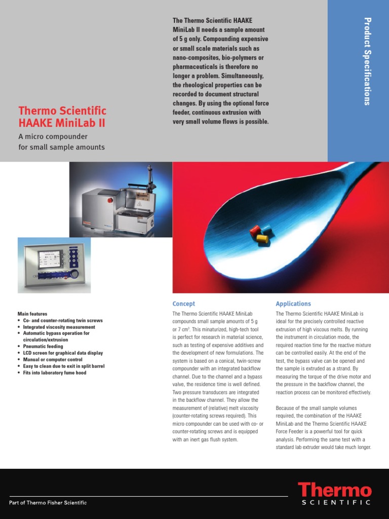 Thermo Scientific Haake Minilab Ii: A Micro Compounder For Small Sample ...