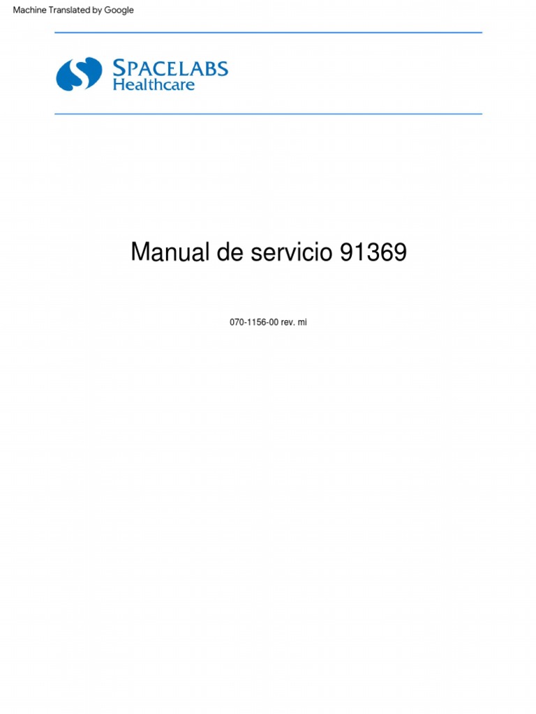 Spacelabs 91369 Ultraview SL Service Manual | PDF