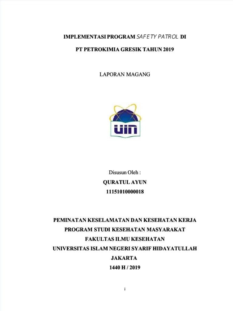 PDF Implementasi Safety Patrol Di PT Petrokimia Gresik Tahun 2019 DL | PDF
