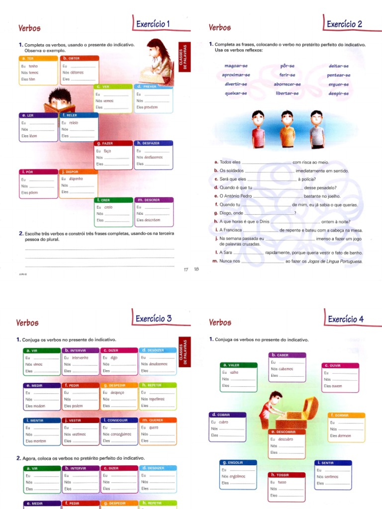 Jogos de Gramática - Classes de Palavras - VERBOS | PDF