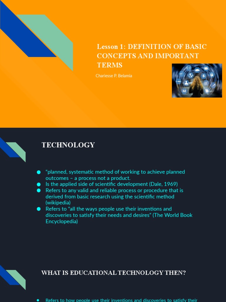 Lesson 1 - DEFINITION OF BASIC CONCEPTS AND IMPORTANT TERMS | PDF ...