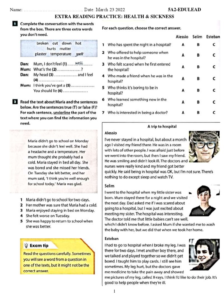 Practice Reading 2 | PDF