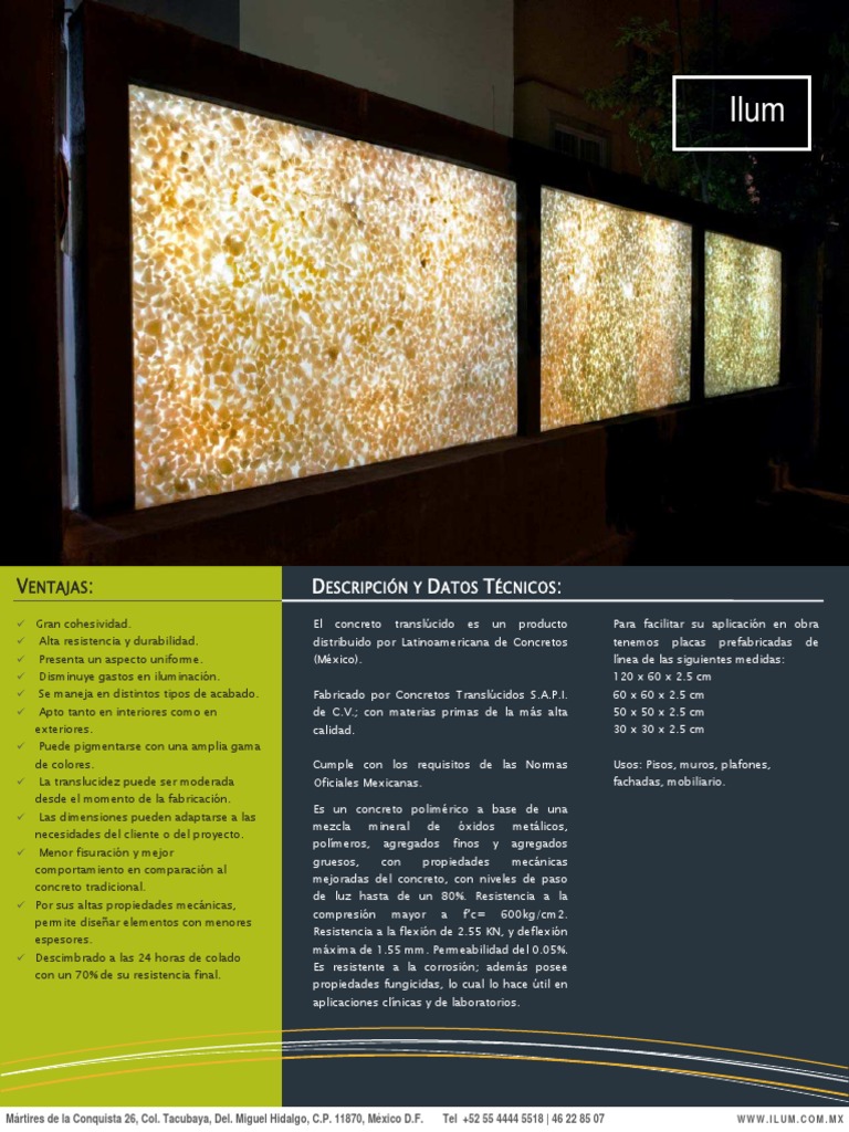 Concreto Translúcido: Innovación y Uso | PDF | Hormigón | Química