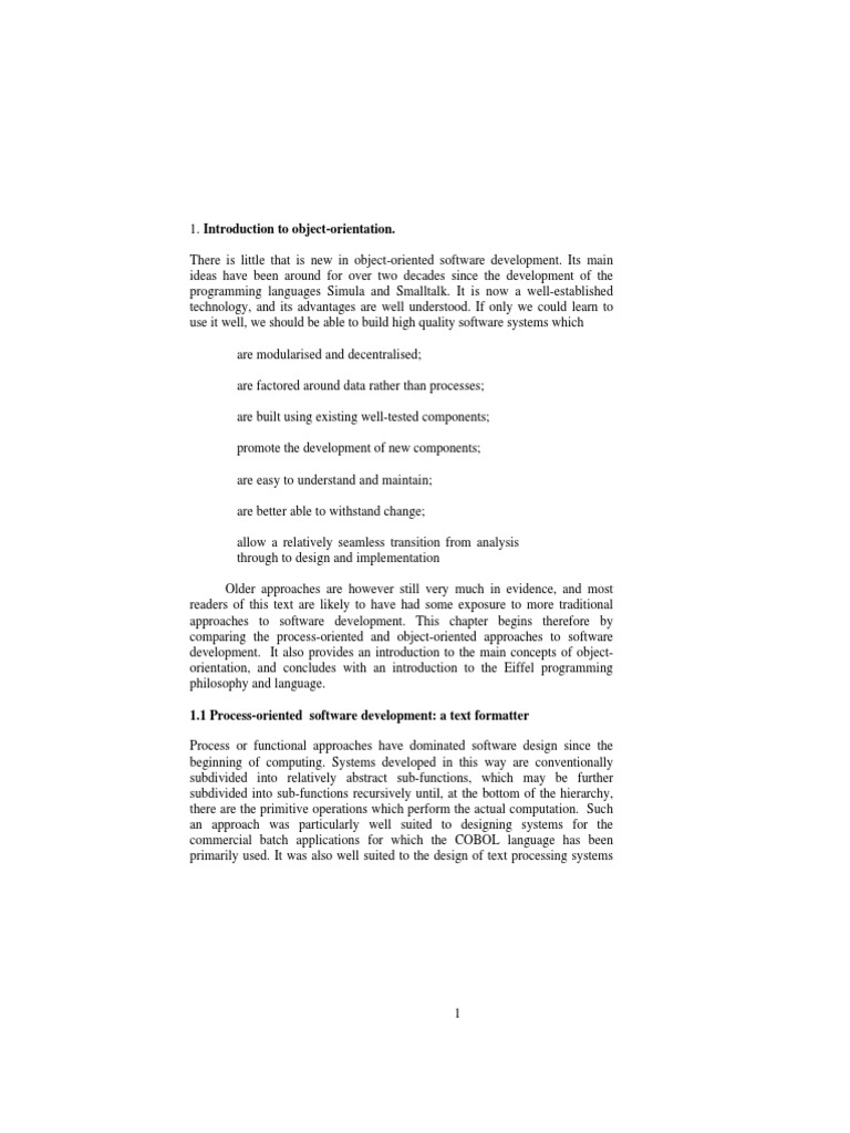 Eiffel Book | PDF | Class (Computer Programming) | Object Oriented ...