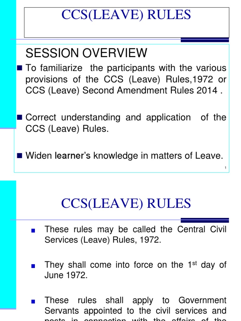 CCS (Leave) Rules | PDF
