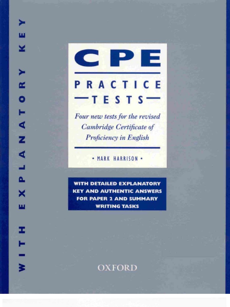 CPE (Certificate of Proficiency in English) Practice Tests | PDF